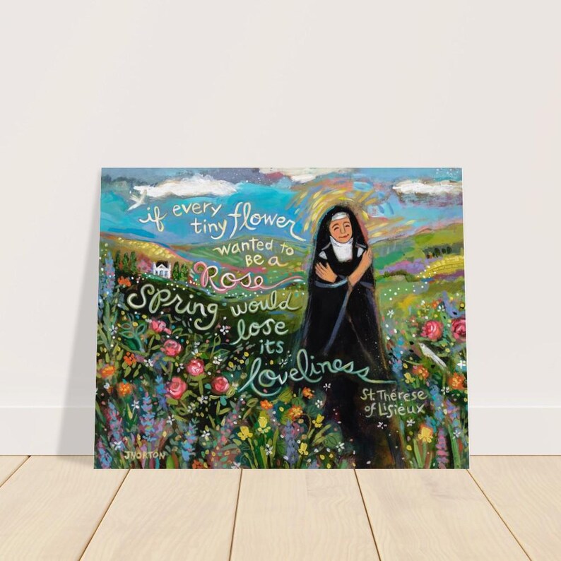 The Little Flower Poster, St. Therese of Lisieux, Catholic Saint Home ...