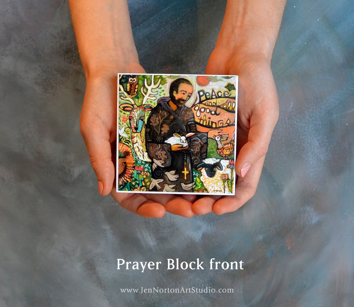 Saint Francis Prayer Block Peace and Good Things Prayer of - Etsy