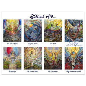 Beatitudes Poster, Blessed Are They, Catholic Classroom, Sermon on the ...