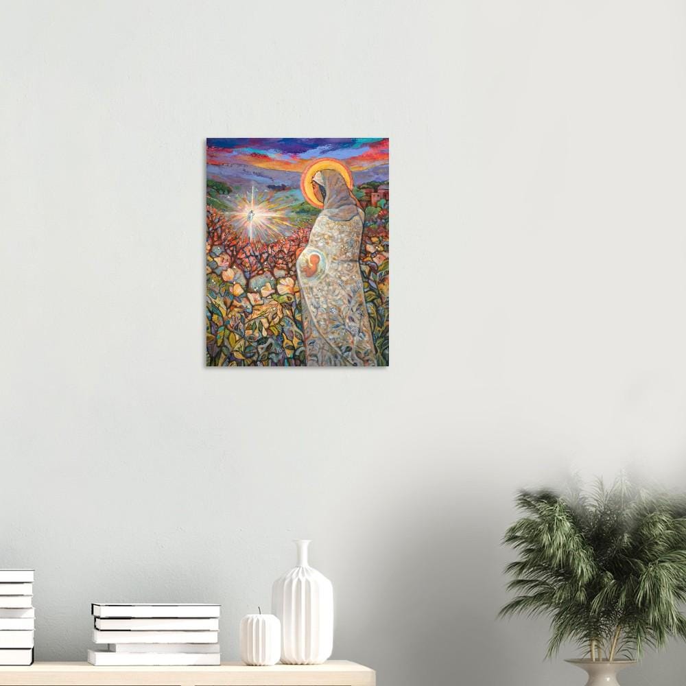 Visitation of Mary and Elizabeth Catholic Poster, Blessed Mother ...