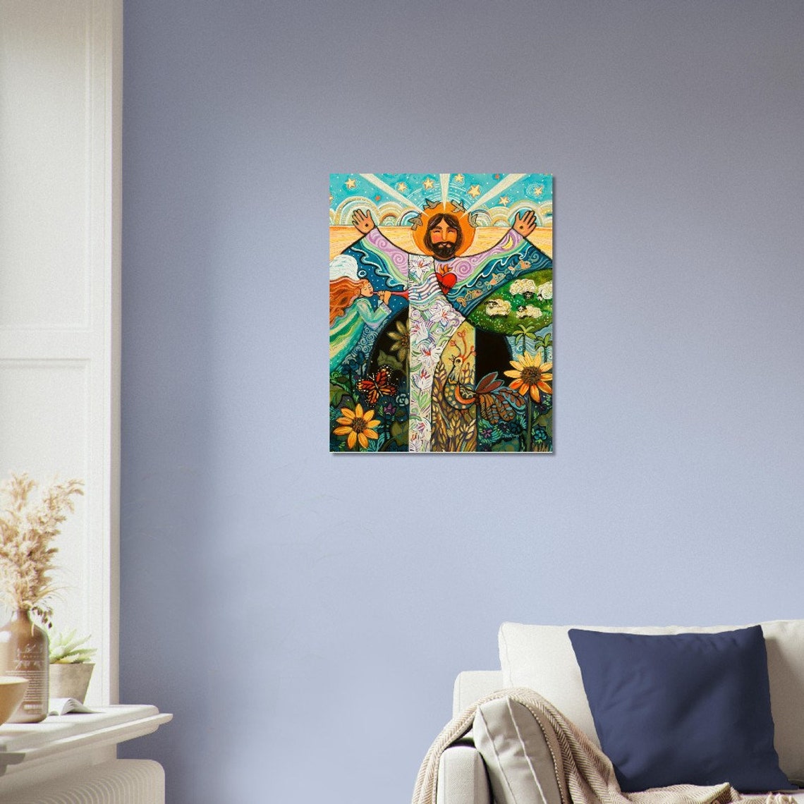 All Creation Sings His Praise Art Poster, Risen Christ, Jesus Poster - Etsy