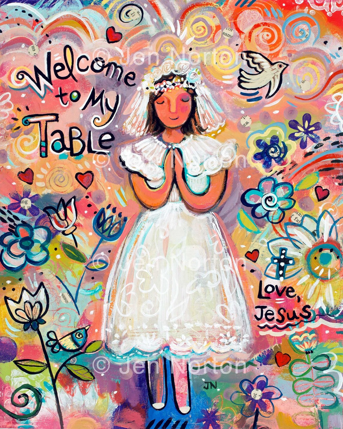 First Communion Gift Art Print Catholic Sacrament Gift for - Etsy