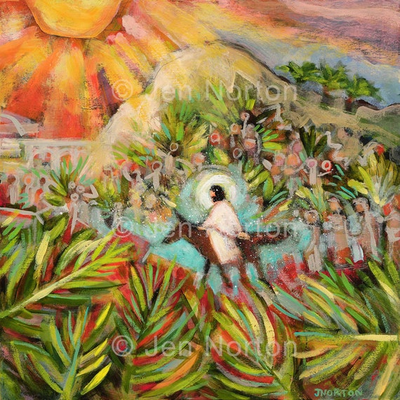 Palm Sunday Jesus Enters Jerusalem on Donkey Christian Wall - Etsy
