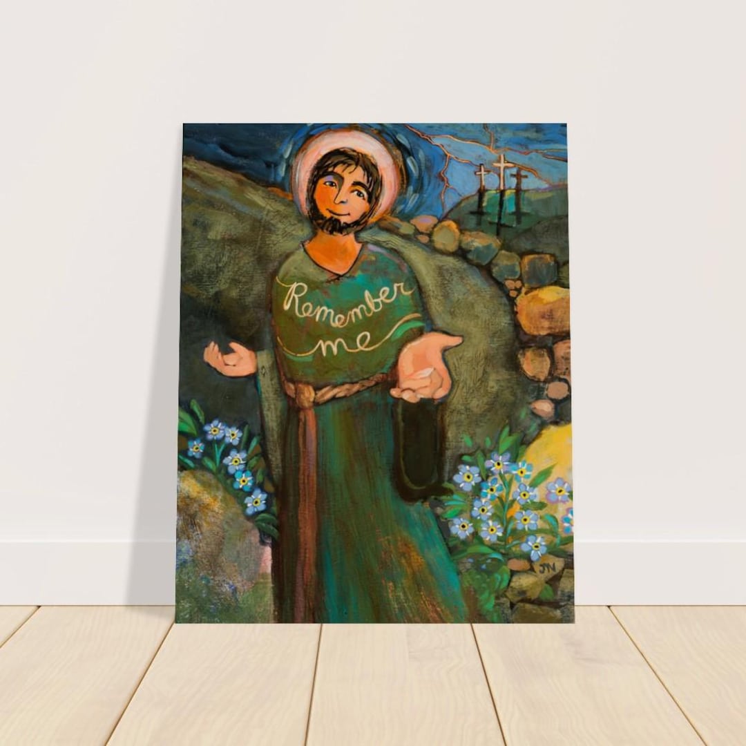 Saint Dismas, the Good Thief, Remember Me, Catholic Poster, Penitent ...