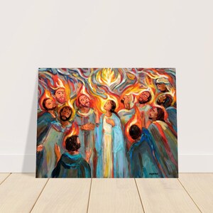 Pentecost Poster, Fire of the Holy Spirit on Disciples, Confirmation ...