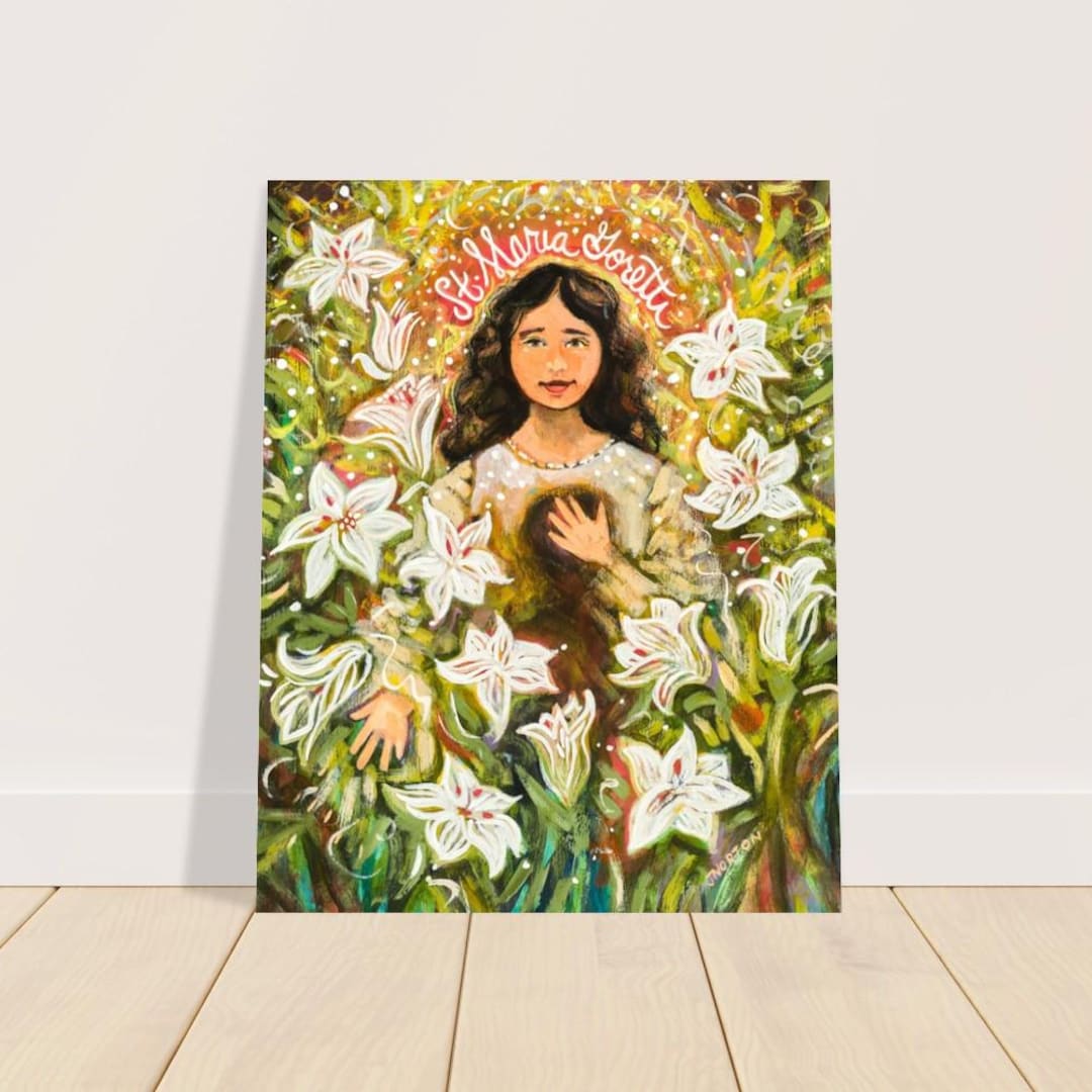 Saint Maria Goretti Poster, Catholic Art Print, Patron of Teen Girls ...