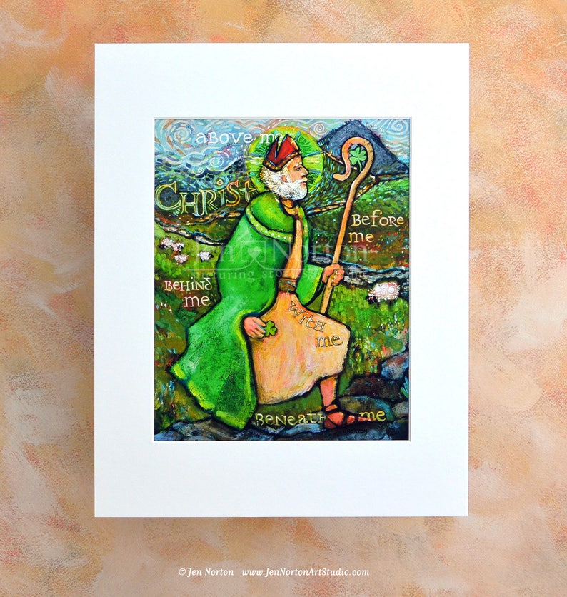 Saint Patrick Art Print Lorica Words Croagh Patrick Ireland - Etsy