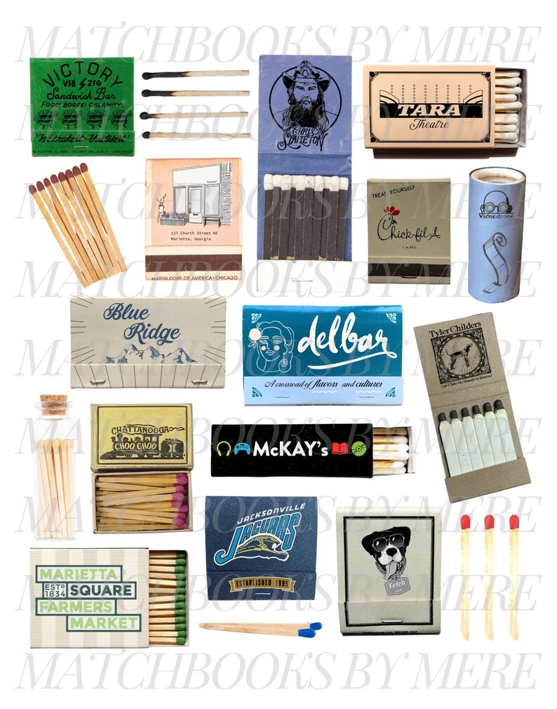 Custom Matchbook Art Print | Digital Download | Custom Gift | Travel ...