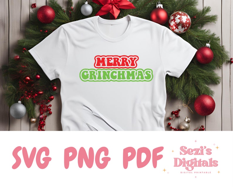Merry Grinchmas Svg File for Cricut, Png and Pdf for Cricut Users ...