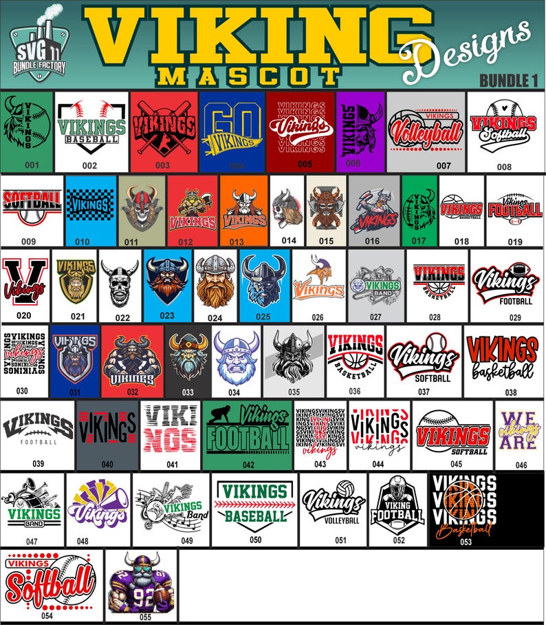 55 HUGE Viking Mascot Designs, Svg, Cricut, Valhalla, High School ...