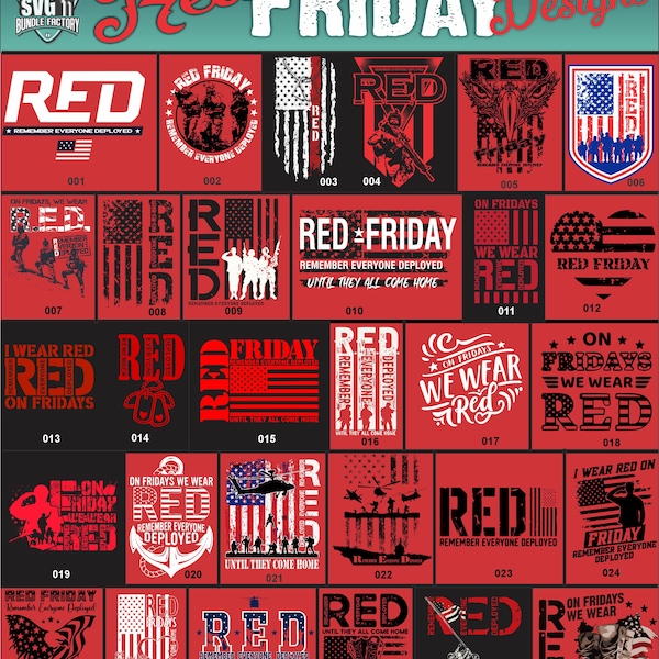Red Friday Svg - Etsy