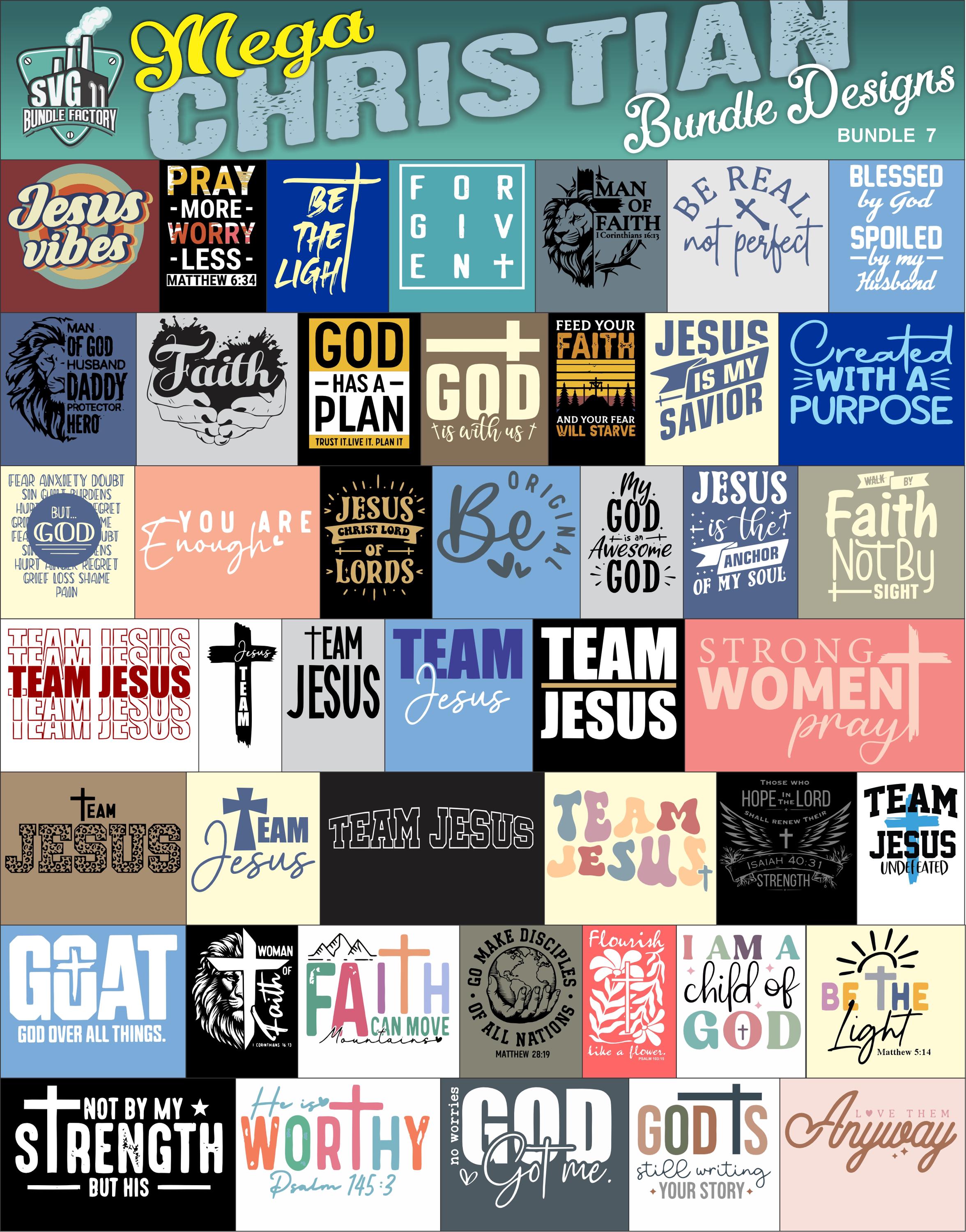 Christian Faith Designs Bundle, Jesus, Bible, SVG, Cricut - Etsy