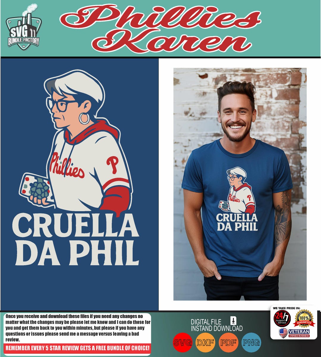 Phillies Karen Cruella Da Phil Hilarious Baseball Philadelphia Funny ...