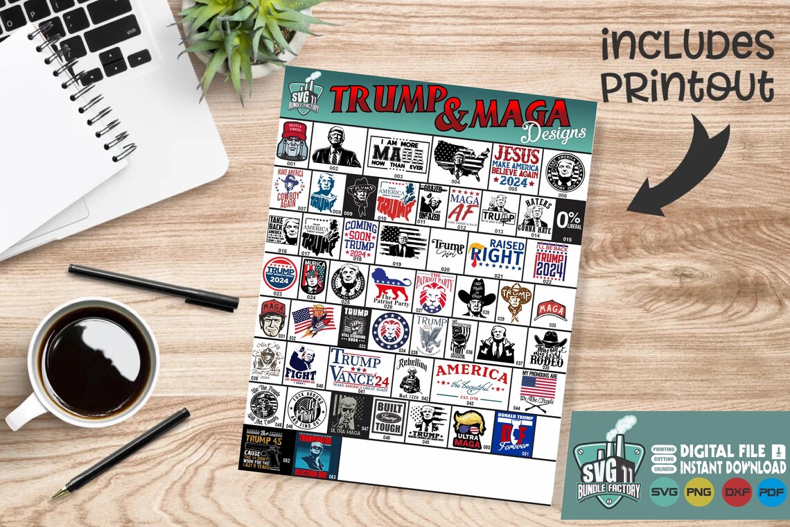 53 Trump & Maga Designs, President Svg, Cricut, Patriot, Veteran, Army ...