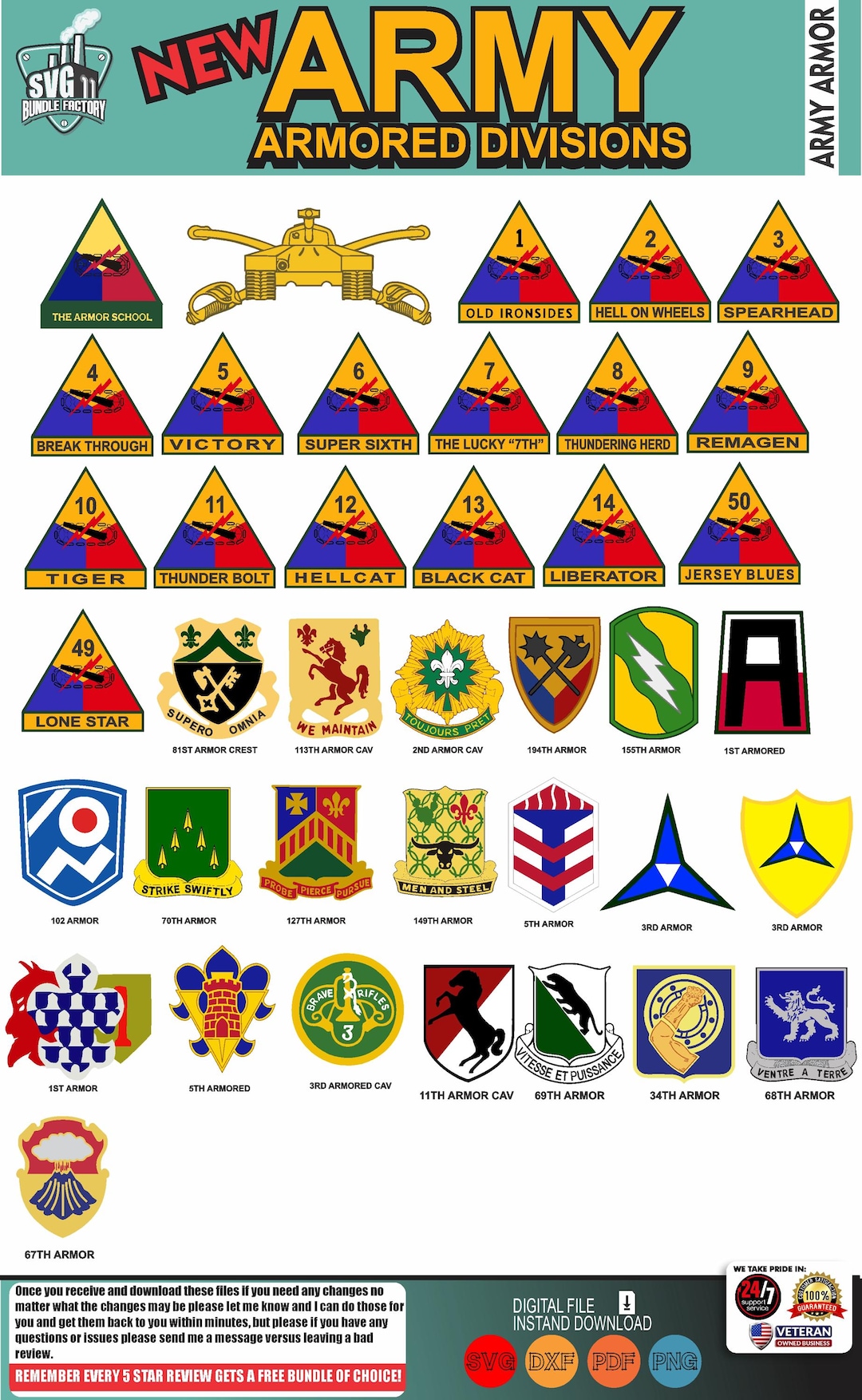 Army Armored Division Designs, Death Before Dismount, Armor, Svg, Png ...