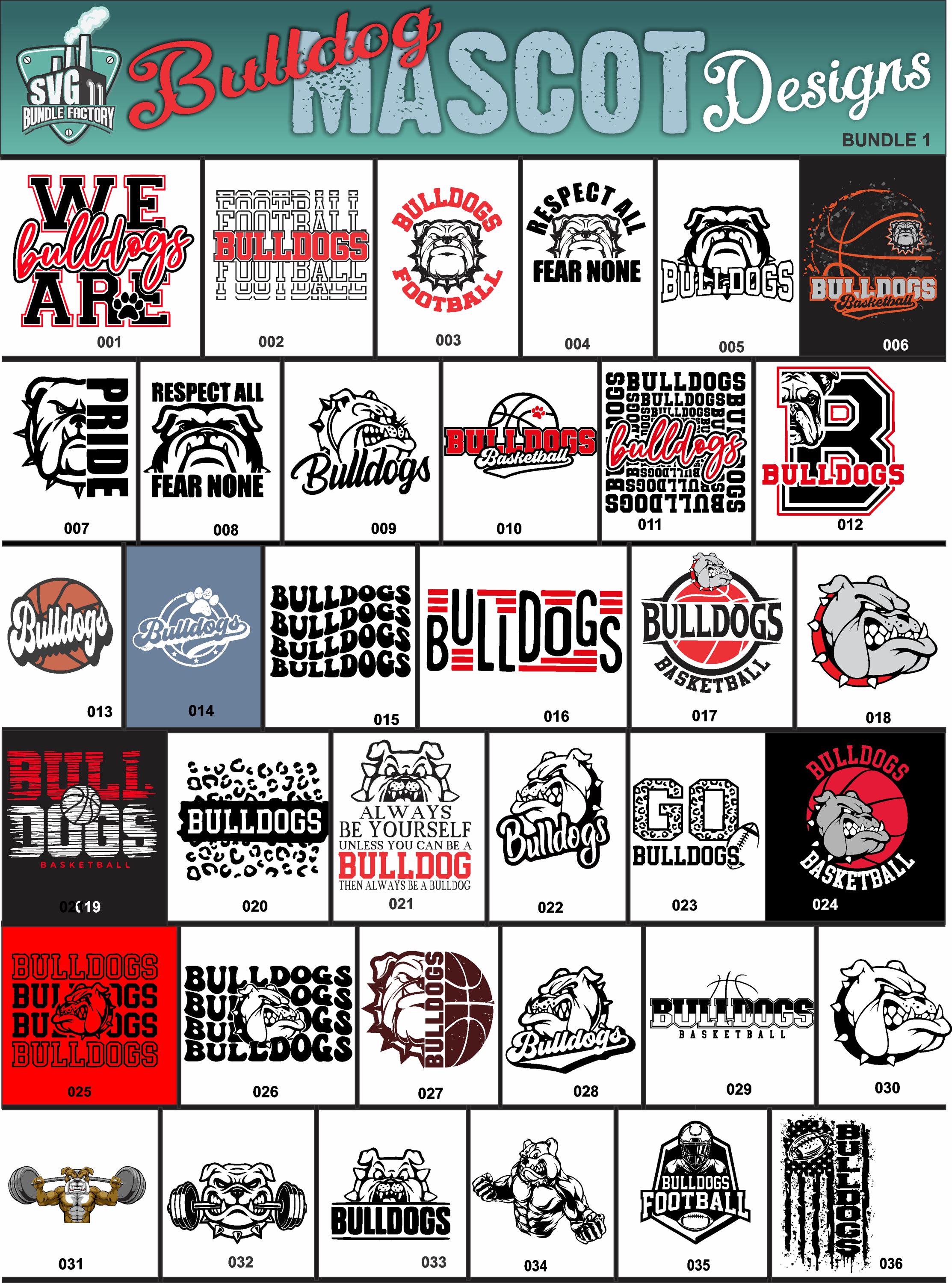 36+ Amazing Bulldog Mascot Designs Bundle, School Sports, Football ...