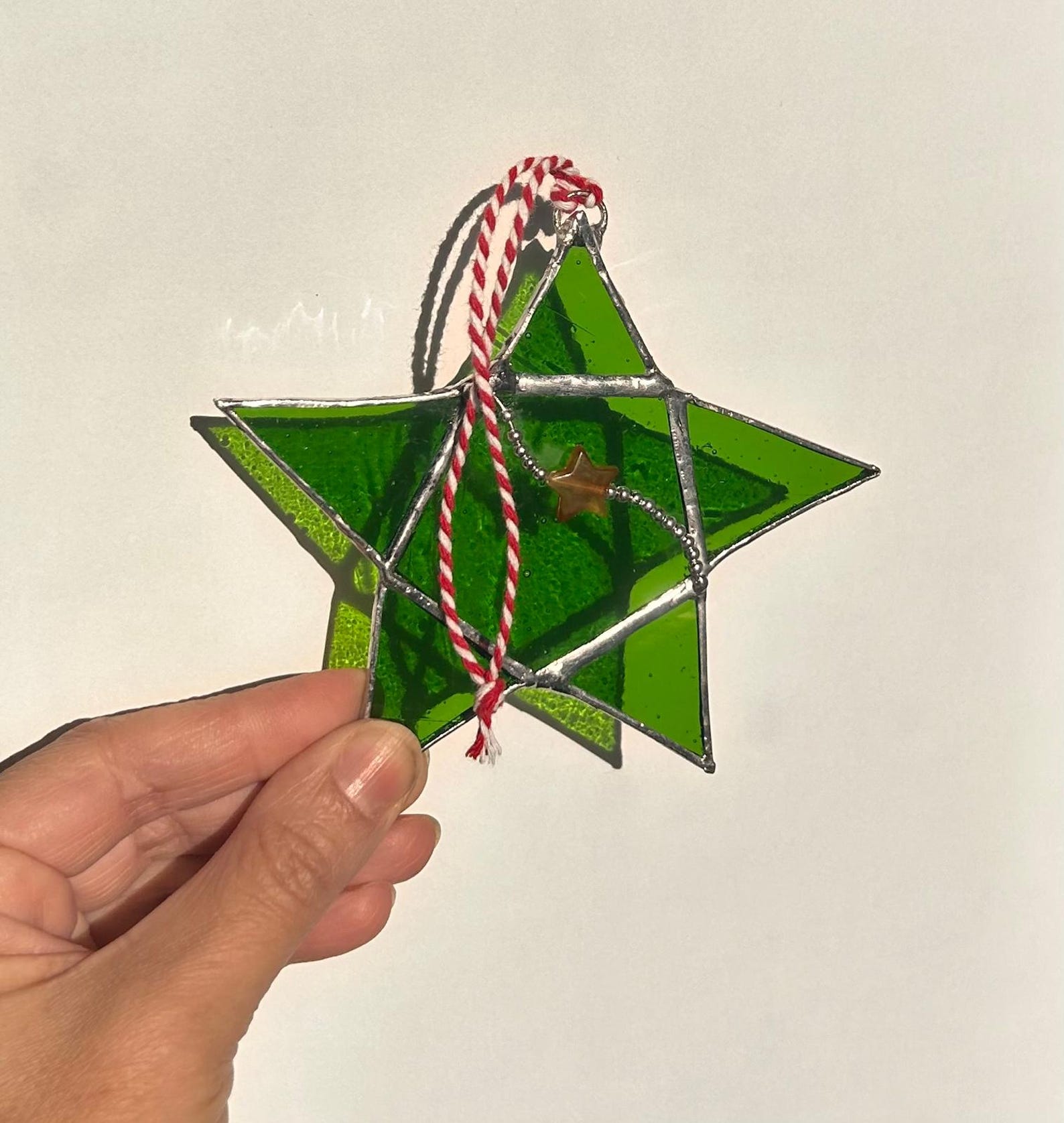 Stained Glass Star Set - 5-piece Shimmering Christmas Tree Ornaments - Etsy