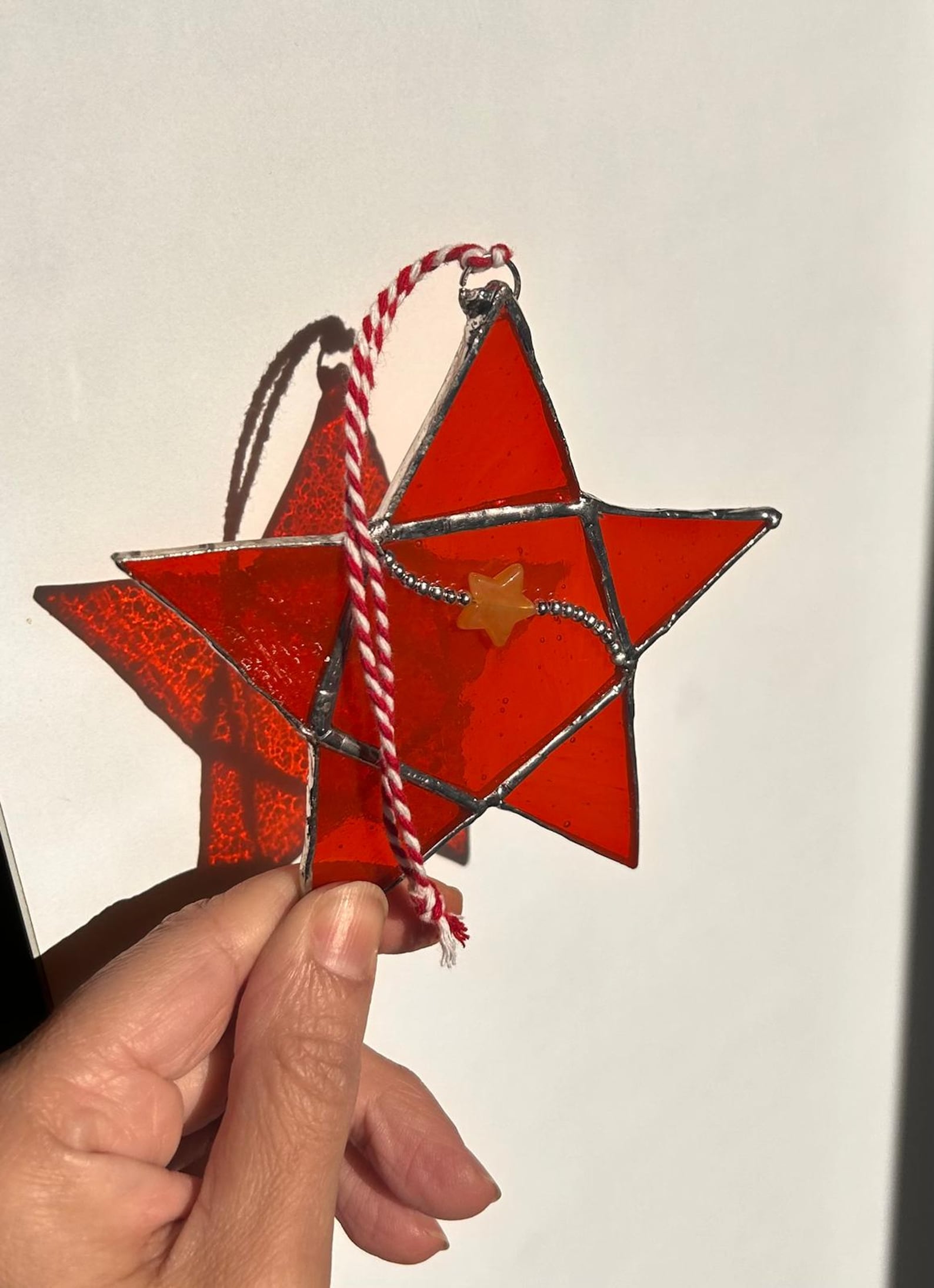Stained Glass Star Set - 5-piece Shimmering Christmas Tree Ornaments - Etsy