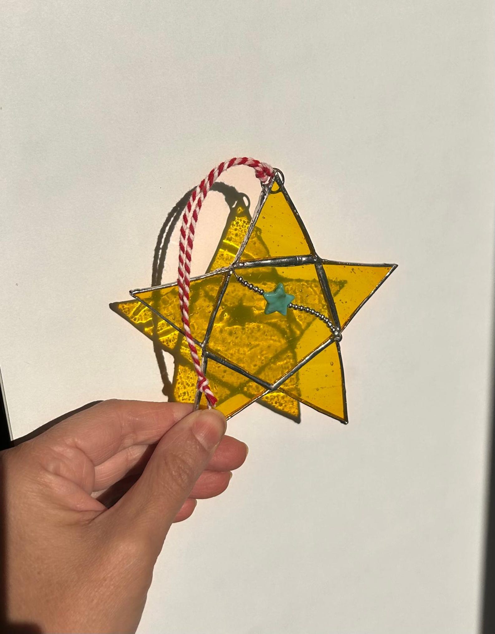 Stained Glass Star Set - 5-piece Shimmering Christmas Tree Ornaments - Etsy