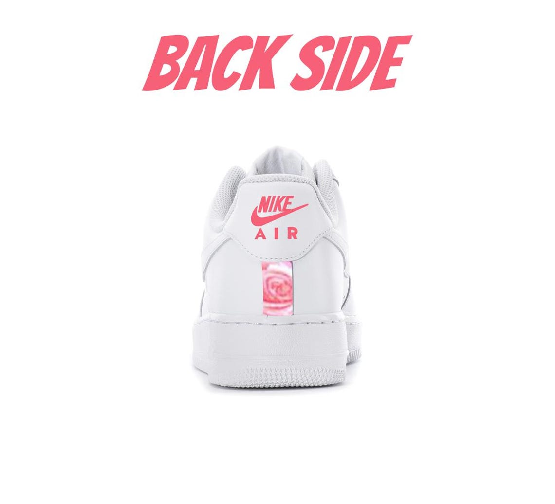 Custom Pink Roses Wrapped Nike AF1 Custom Fabric Wrapped Nike AF1 ...