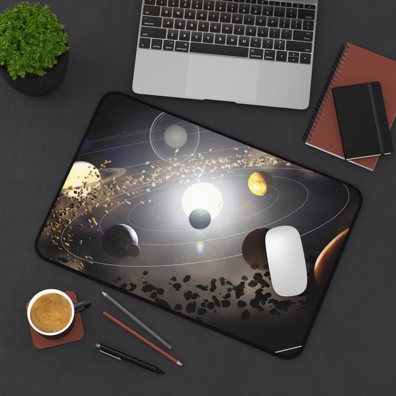 Cosmic Desk Mat, Space Themed Office Decor, Astro Desk Pad, Gamers Desk ...