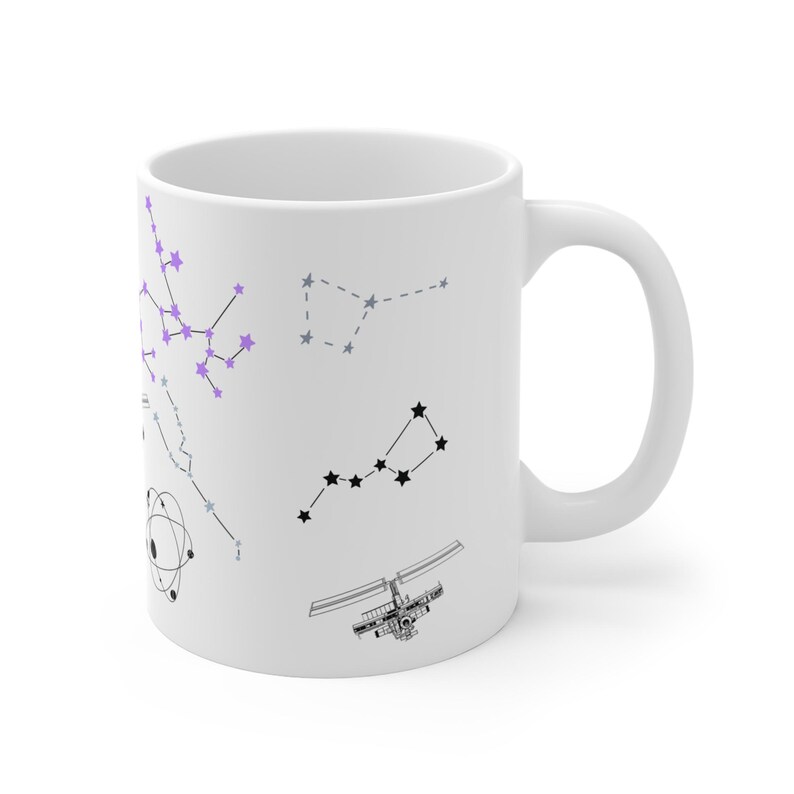 Star Signs Mug, Big Dipper Satellite Coffee Cup, Cute Astronomy Gift ...