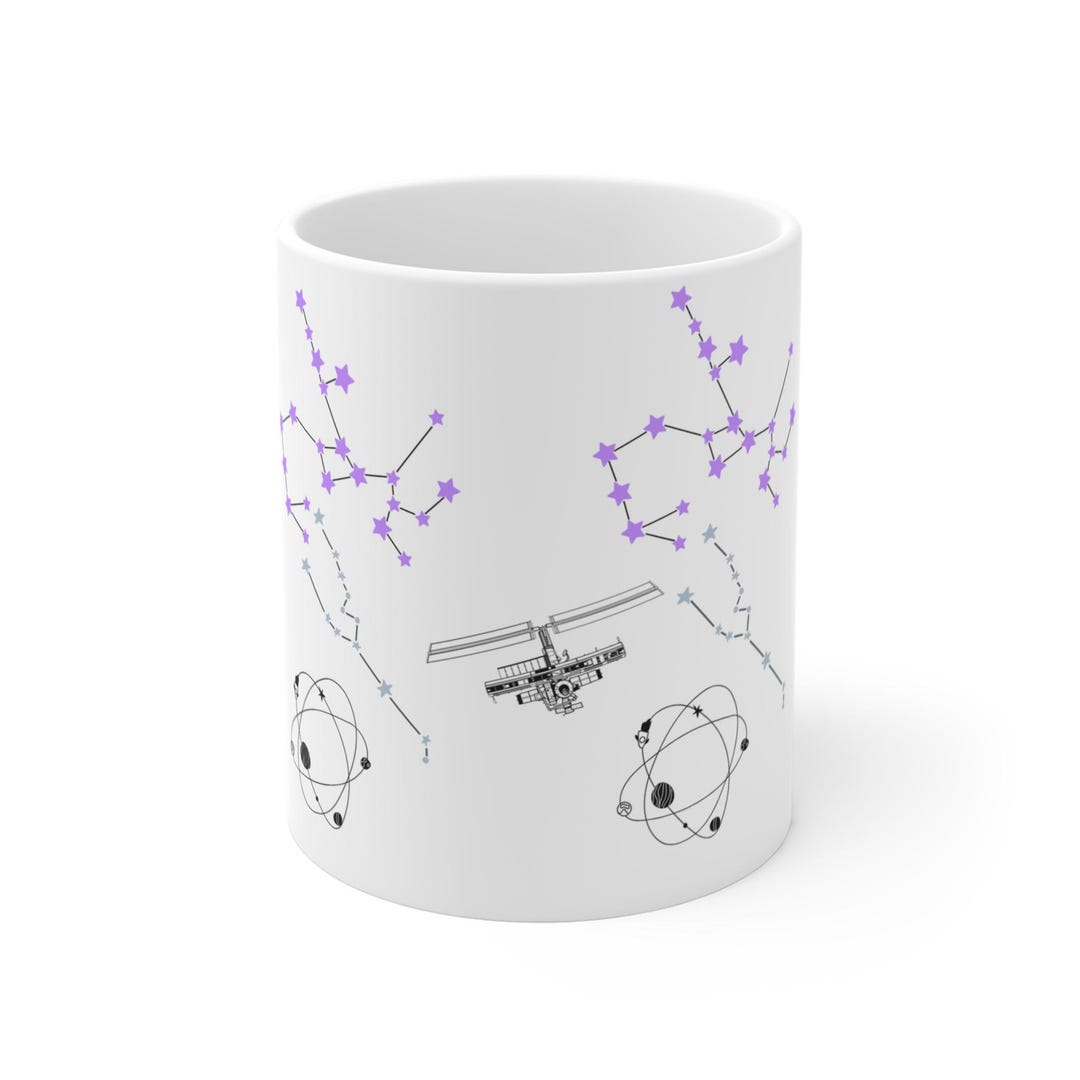 Star Signs Mug, Big Dipper Satellite Coffee Cup, Cute Astronomy Gift ...
