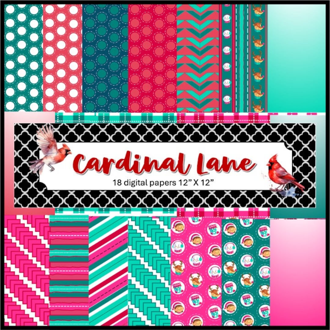 Christmas Digital Scrapbook Paper - Etsy