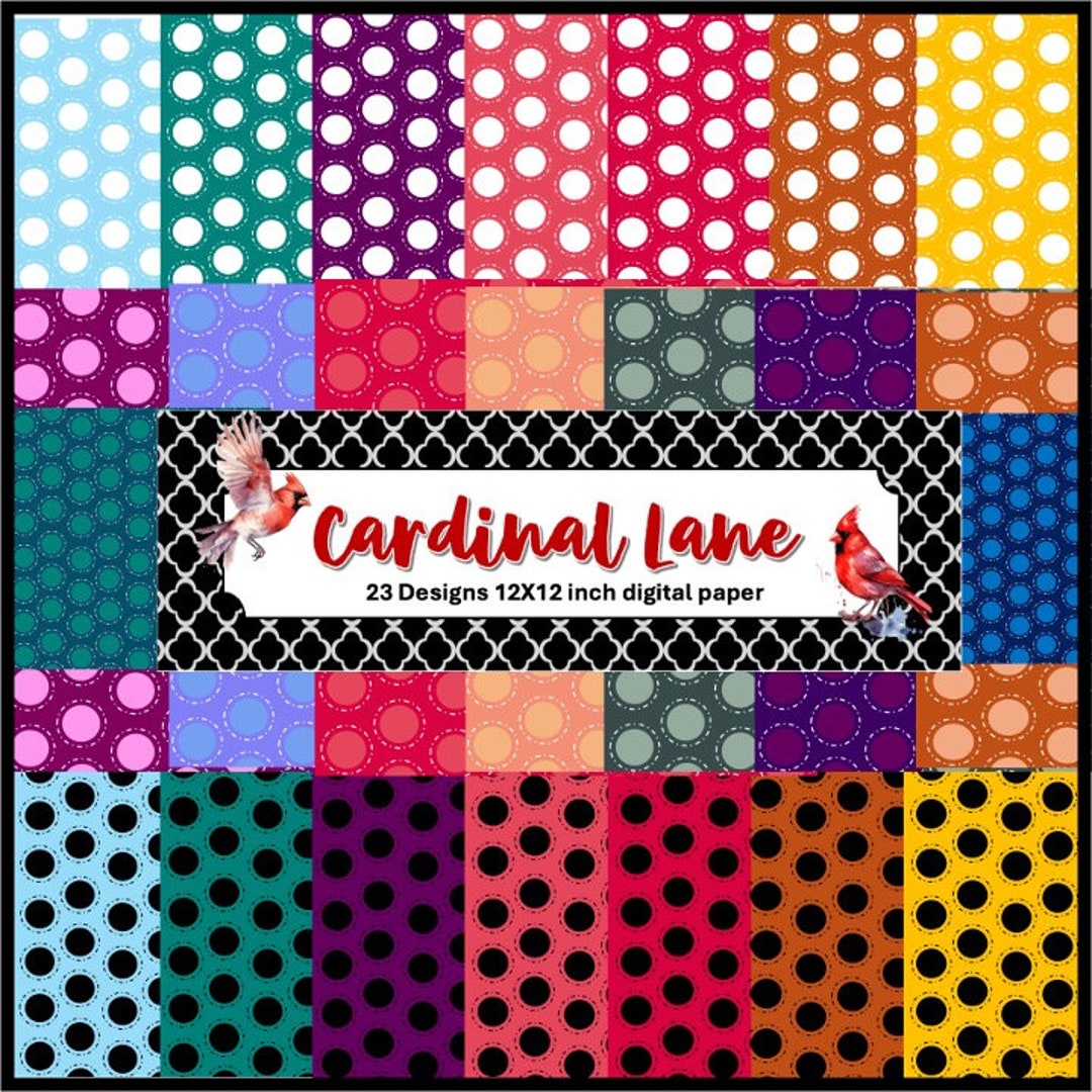 Polka Dot Digital Scrapbook Paper - Etsy