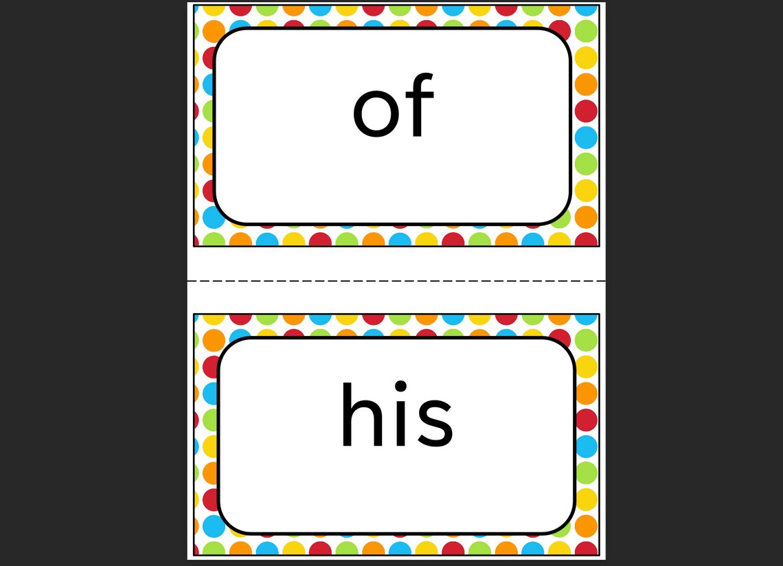 Reading Classroom Word Wall - Dolce Sight Word List - Pre-primer - Etsy