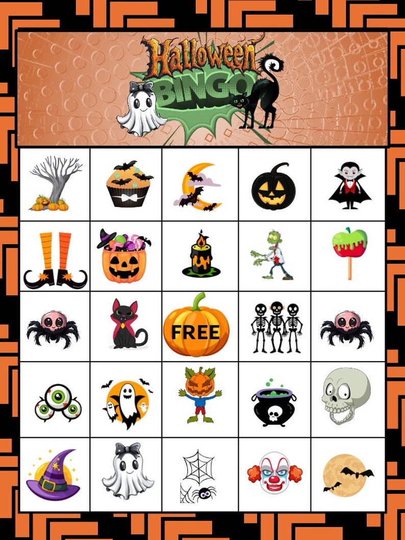 Halloween Bingo Game - Etsy