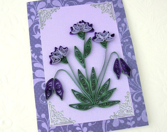 Paper Quilling Greeting Card Paper Quilled Purple and Lavender ...
