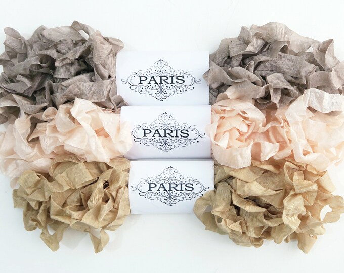 Seam Binding Ribbon Scrunched Shabby Crinkled Rayon - Etsy