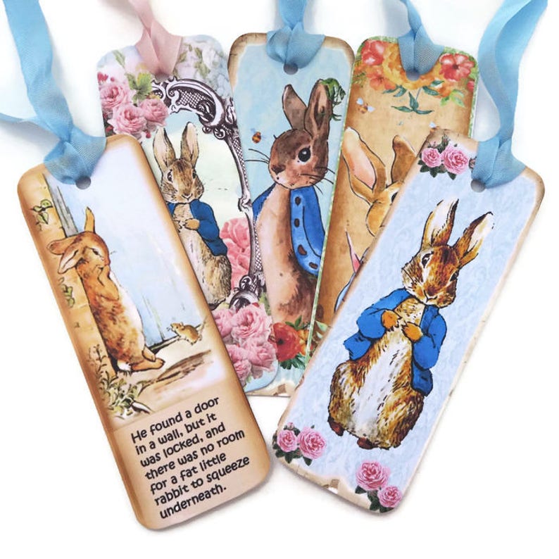 Bookmarks Peter Rabbit Vintage Retro Tag Paper Bookmark | Etsy