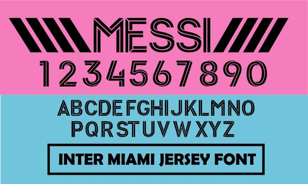 Inter Miami 2023-2025 Font – Digital Download for Shirts, Names ...