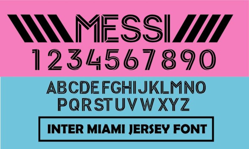 Inter Miami 2023-2025 Font – Digital Download for Shirts, Names ...