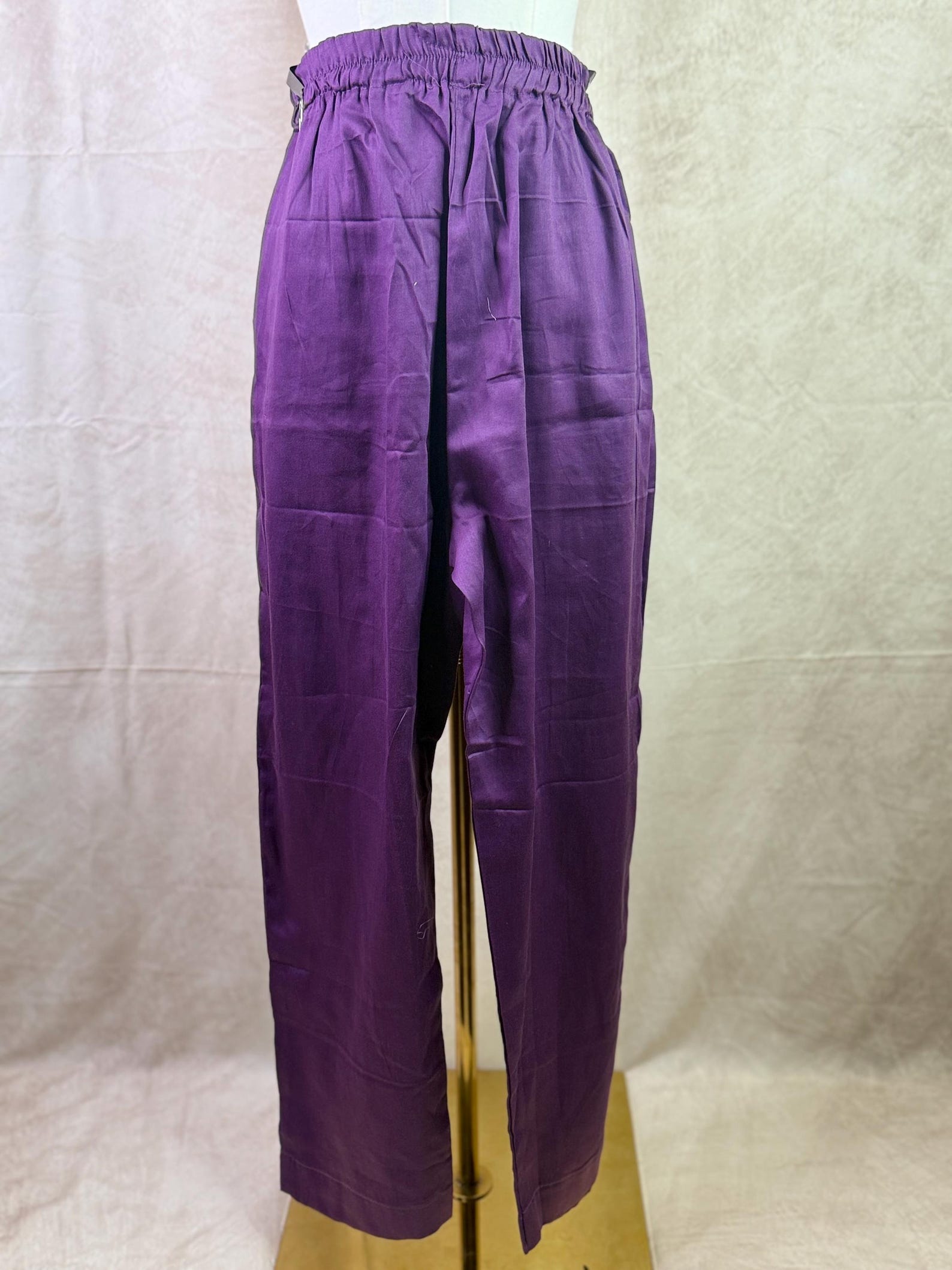 Muslin Silk Blend Purple Digital Print Embroidered Salwar Set With ...