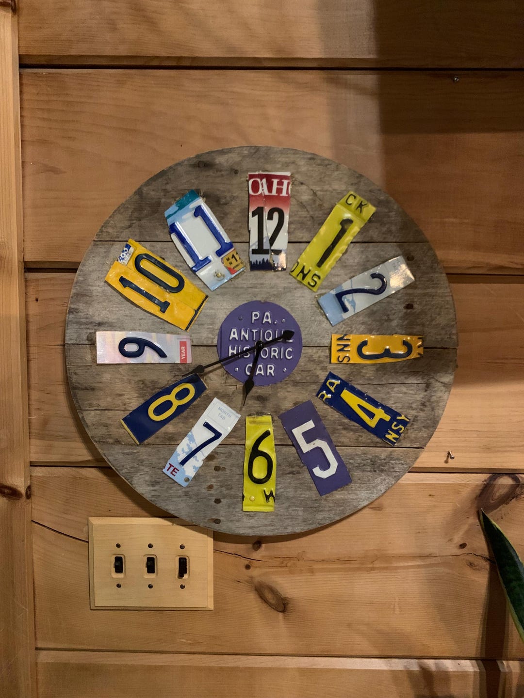 License Plate Wall Clock - Etsy
