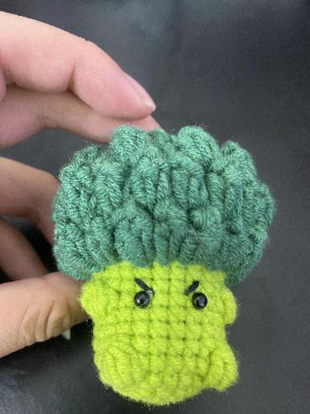 Handmade Crochet Broccoli Mini, Keychain Broccoli Handnade, Keychain ...