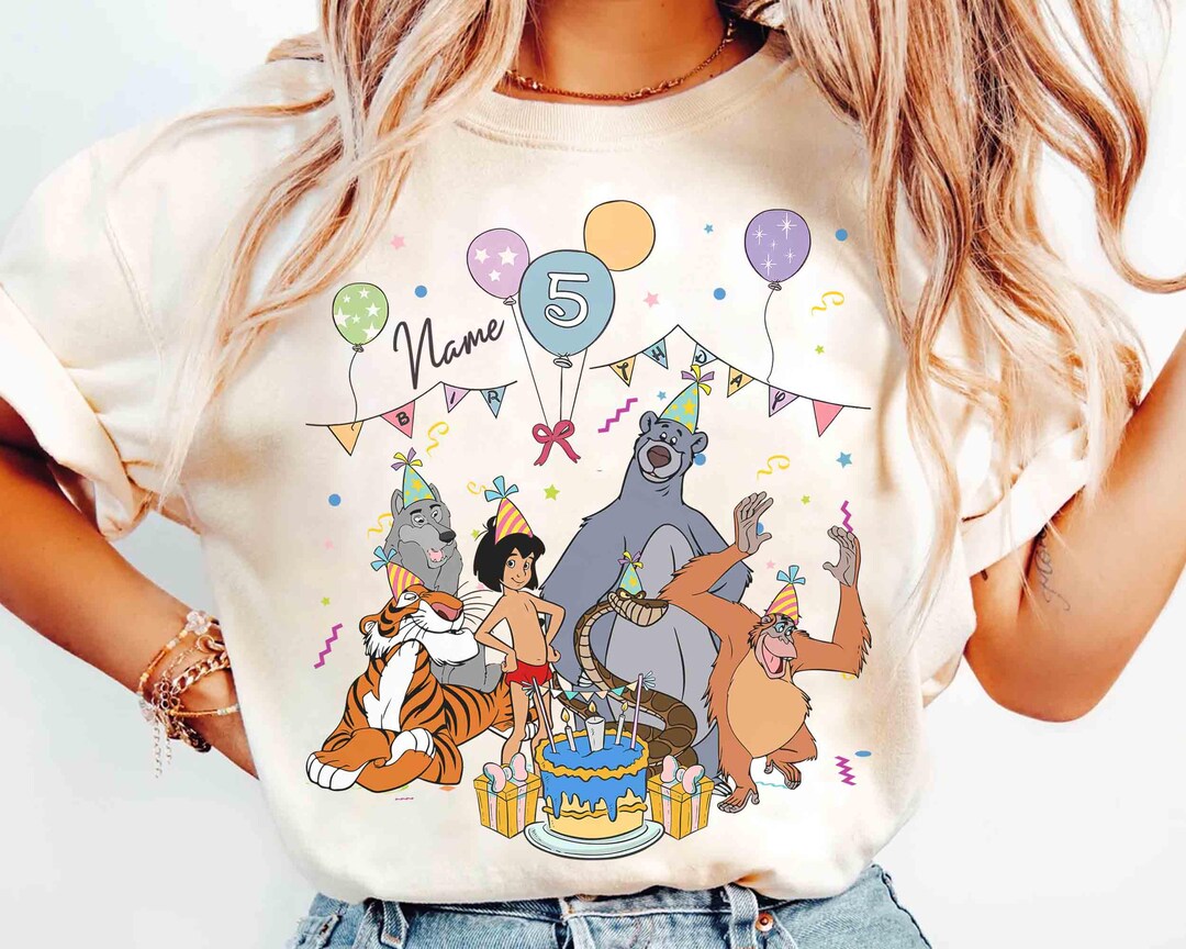 Personalized Name the Jungle Book Birthday Balloon Shirt, Custom Disney ...