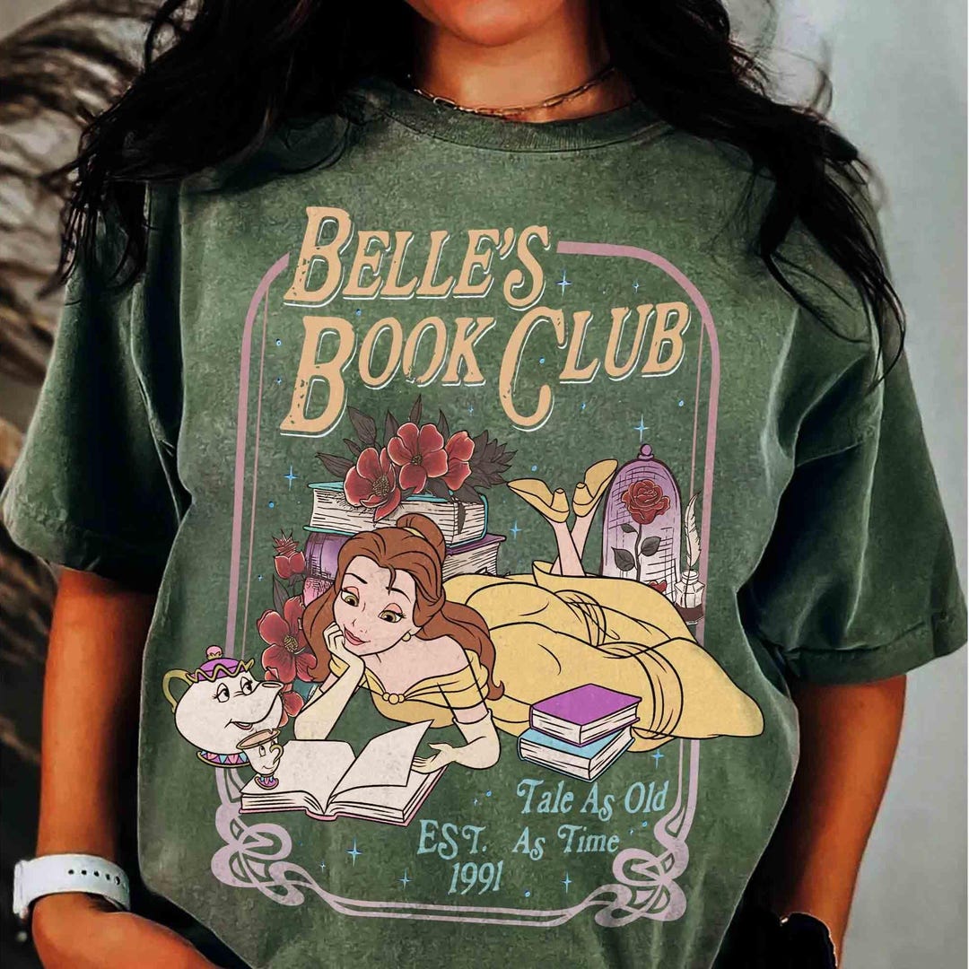 Belle's Book Club 1991 T-shirt, Tale as Old as Time, Retro Beauty and ...
