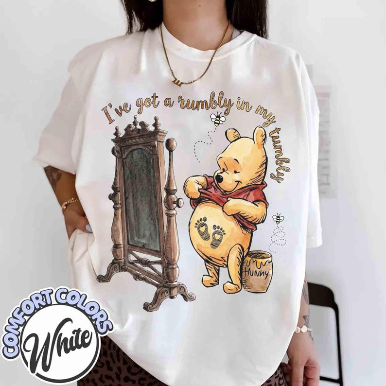 Retro Winnie the Pooh I've Got a Rumbly in My Tumbly Shirt, Mommy to ...