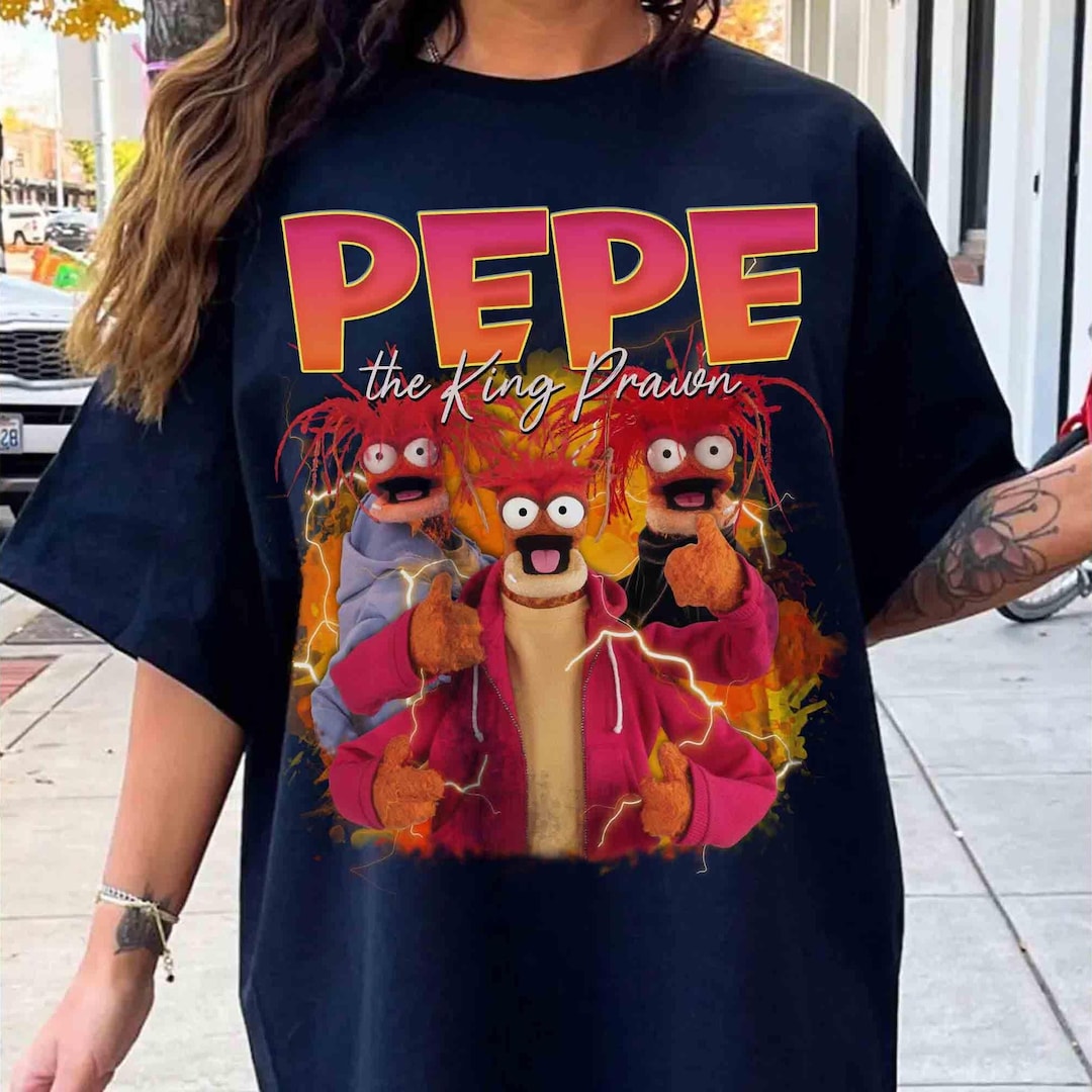 Vintage Bootleg the Muppets Pepe King Prawn T-shirt, Retro Disney Pepe ...