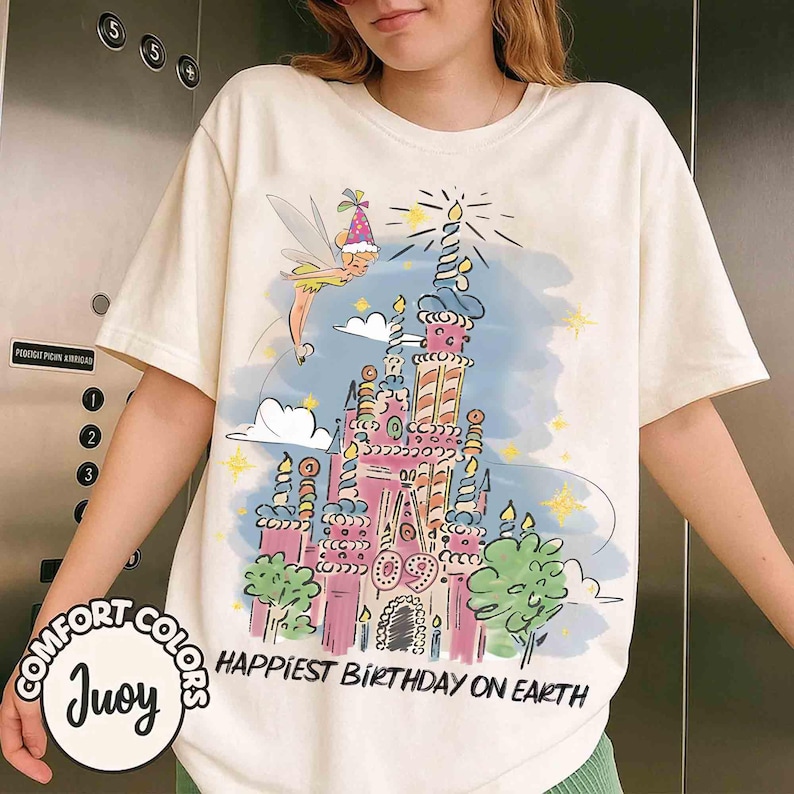 Comfort Colors Happiest Birthday on Earth Magical Castle Shirt, Walt ...