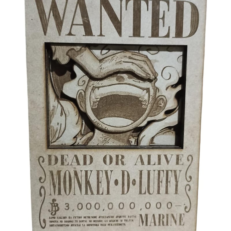 Luffys Wanted Poster - Etsy
