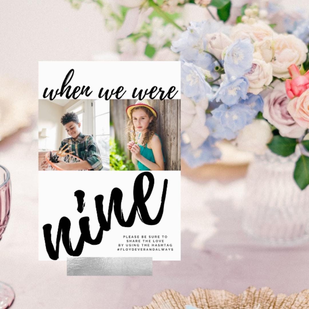 Wedding Photo Table Numbers Template When We Were Table Numbers Wedding ...