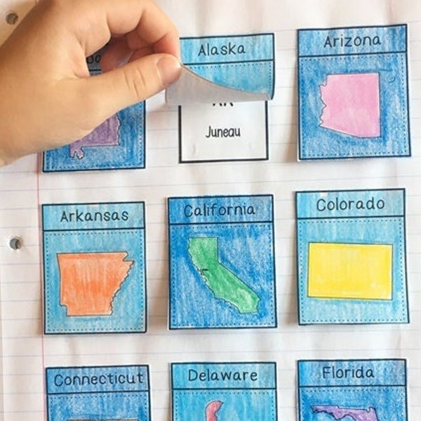 STATE RESEARCH Project for Any USA State Lapbook, American History ...