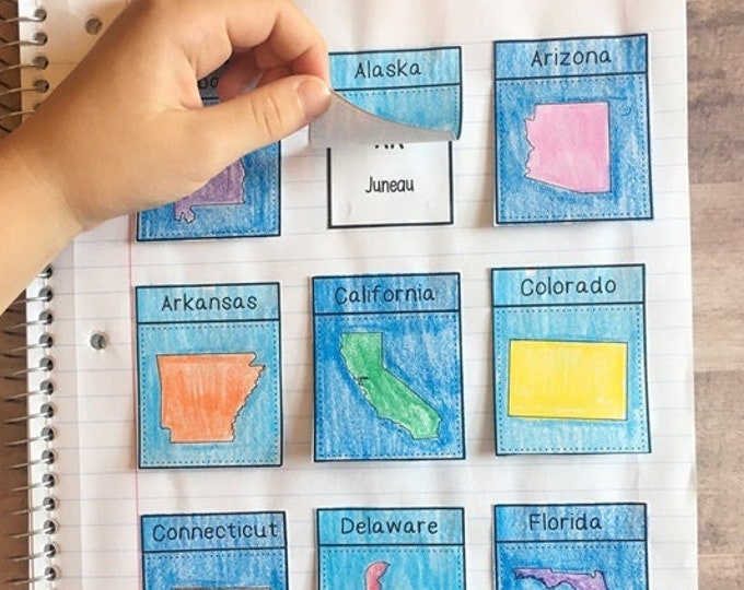 USA 50 States Matching Game - Etsy