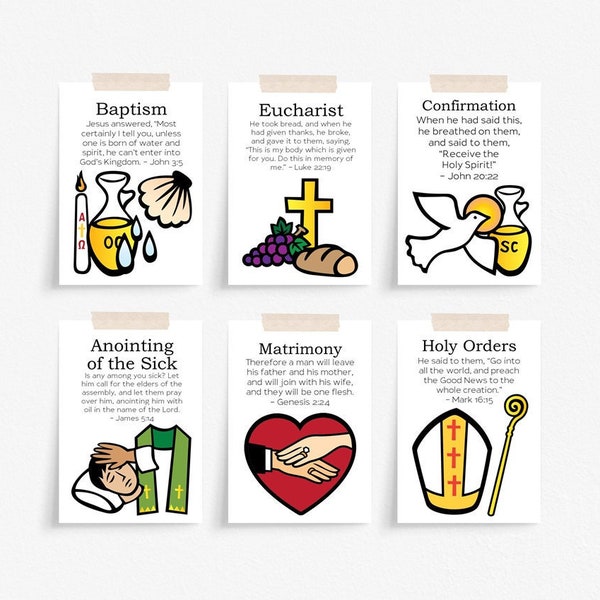 Seven Sacraments for Kids - Etsy