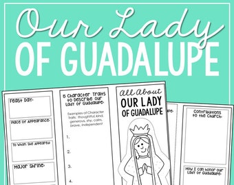 Our Lady of Guadalupe Coloring Sheet - Etsy